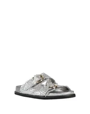 EMANUÉLLE VEE Sandals Size Synthetic Material - Silver