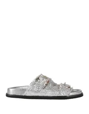 EMANUÉLLE VEE Sandals Size Synthetic Material - Silver