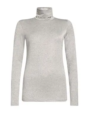 OTTOD'AME Turtleneck Long Sleeve T-shirt - Silver