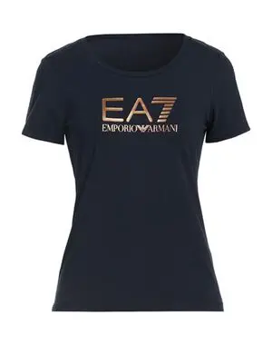 EA7 T-shirt Midnight Size Cotton, Elastane - Blue