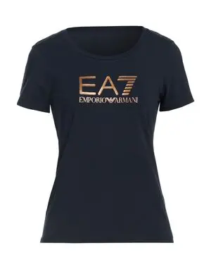 EA7 Logo Print Cotton Blend T-shirt