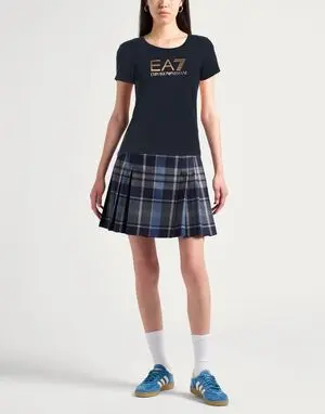 EA7 Logo Print Cotton Blend T-shirt