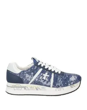 Premiata Sneakers Bright Size Leather, Synthetic Material, Textile Fibers - Blue