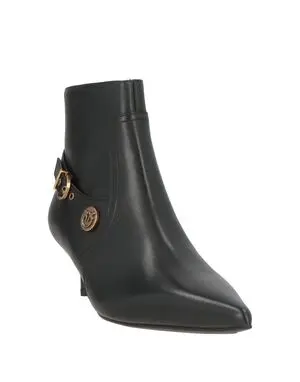 Pinko Leather Ankle Boots With Buckle Detail