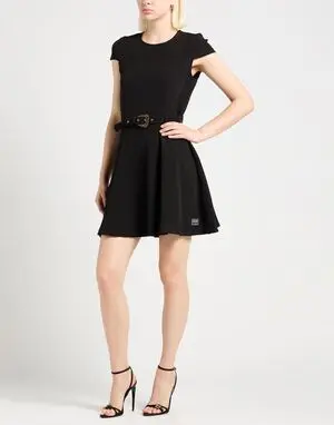 Versace Polyester & Elastane Mini Dress With Appliqués And Belt