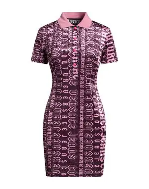 Versace Polo Dress With Logo Print