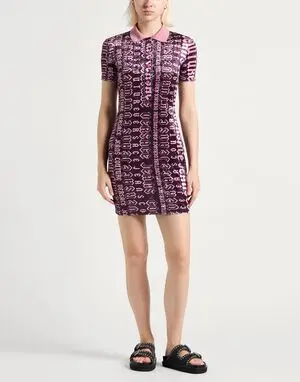 Versace Polo Dress With Logo Print