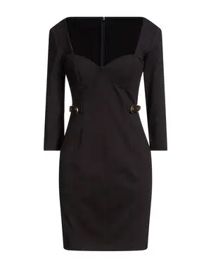 Versace Mini Dress With Sweetheart Neckline And Strap Detailing