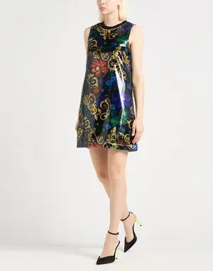 Versace Polyester Mini Dress With Signature Print