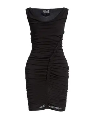 Versace Sleeveless Gathered Mini Dress