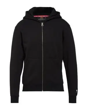 Alpha Industries Sweatshirt Size Cotton, Polyester - Black