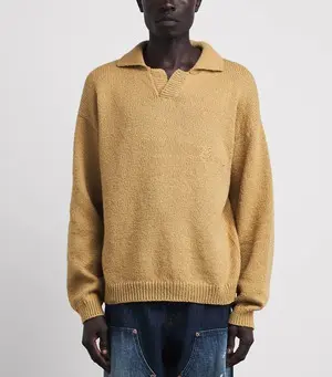 CHERRY LOS ANGELES Cotton Five Star Henley Sweater