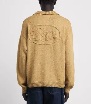 CHERRY LOS ANGELES Cotton Five Star Henley Sweater