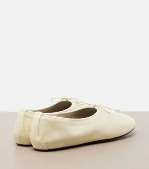 Phoebe Philo Gathered Leather Ballet Flats