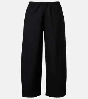 Khaite Roma Virgin Wool Wide-leg Pants - Black