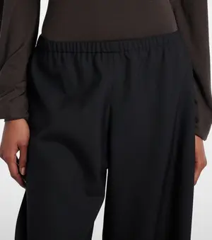Khaite Roma Virgin Wool Wide-leg Pants