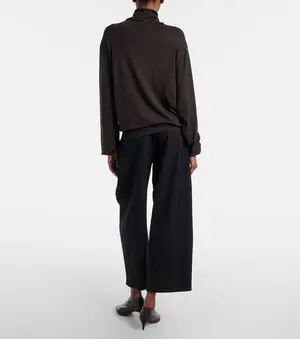 Khaite Roma Virgin Wool Wide-leg Pants