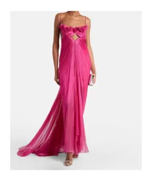 MARIA LUCIA HOHAN Lupita Draped Silk Gown