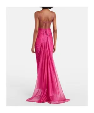 MARIA LUCIA HOHAN Lupita Draped Silk Gown