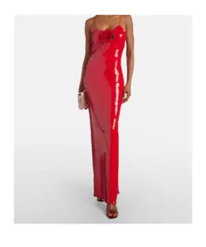 RODARTE Floral-appliqué Sequined Gown