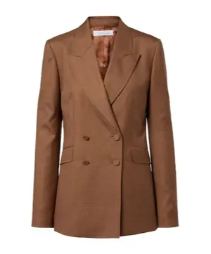 Gabriela Hearst Angela Wool And Silk Blazer - Brown