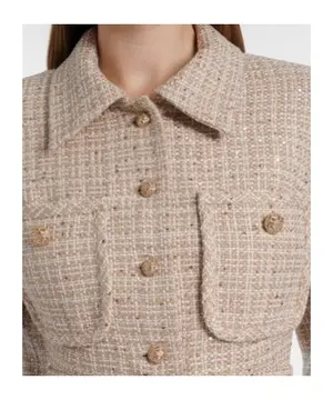 Elie Saab Sequined Tweed Midi Dress