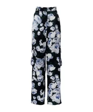 Stella McCartney Printed Satin Pajama Pants - Black