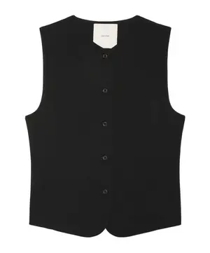 Calvin Klein Button-up Waistcoat - Black