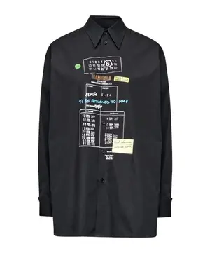 MAISON MARGIELA Graphic Print Shirt - Anthracite