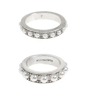 ALLSAINTS Double Pearl Ring - White