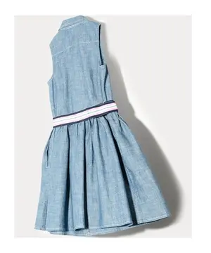 Polo Ralph Lauren Sleeveless Collared Shirt Dress With Logo Detail And Belt