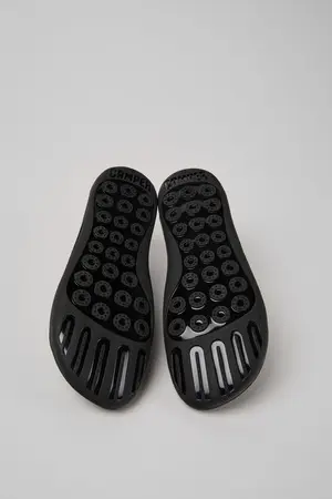 Camper Twins Leather And Recycled Pet Lace-up Sneakers - Black