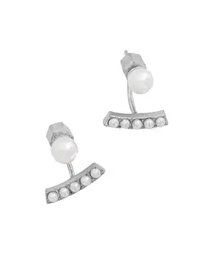 ALLSAINTS Geometric Faux Pearl Earrings - White