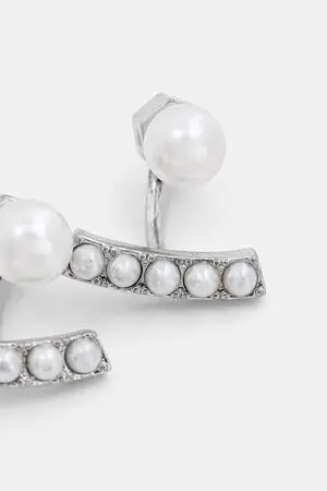 ALLSAINTS Geometric Faux Pearl Earrings