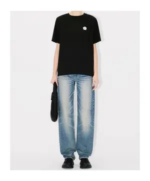Kenzo Boke Flower Embroidered Crewneck T-shirt - Black