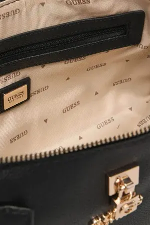 Guess Yesba Pebbled-effect Padlock Shoulder Bag