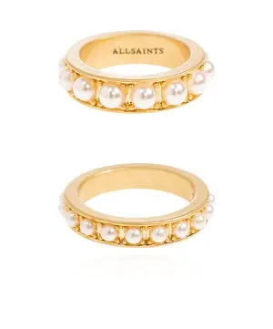 ALLSAINTS Pearl Embellished Stacked Ring