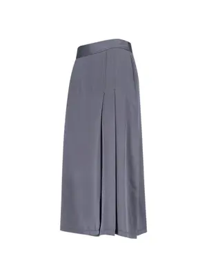 Aspesi Pleated Long Satin Skirt