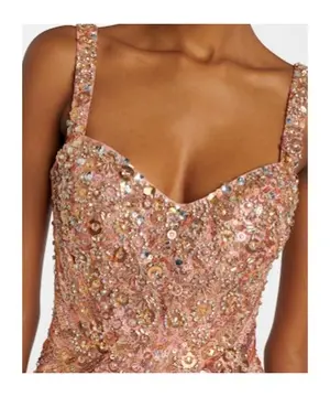 Jenny Packham Da Vinci Embellished Bustier Gown