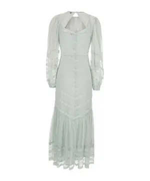 TWINSET Striped Laced Long Dress
