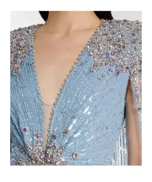 Jenny Packham Symphony Embellished Caped Gown