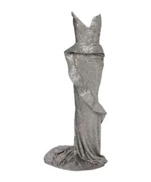 Maticevski Glorious Sequined Gown - Gray