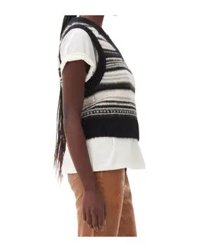 GANNI Vest With Striped Pattern