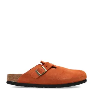 BIRKENSTOCK Boston Buckle Strap Mules - Brown