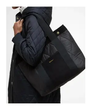 Barbour Healy Logo Embroidered Top Handle Bag