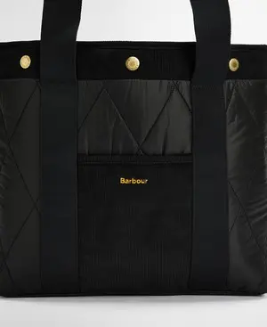 Barbour Healy Logo Embroidered Top Handle Bag