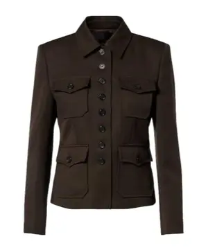 NILI LOTAN Jamison Virgin Wool Jacket - Black