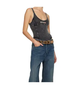 DIESEL® Phoebe-dnm Scoop Neck Bodysuit