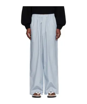 BASERANGE Claude Striped Trousers - Blue