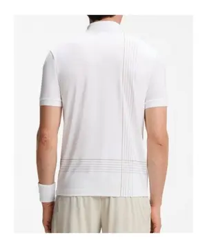 Hugo Boss Active Quick-dry Polo Shirt With Check Artwork